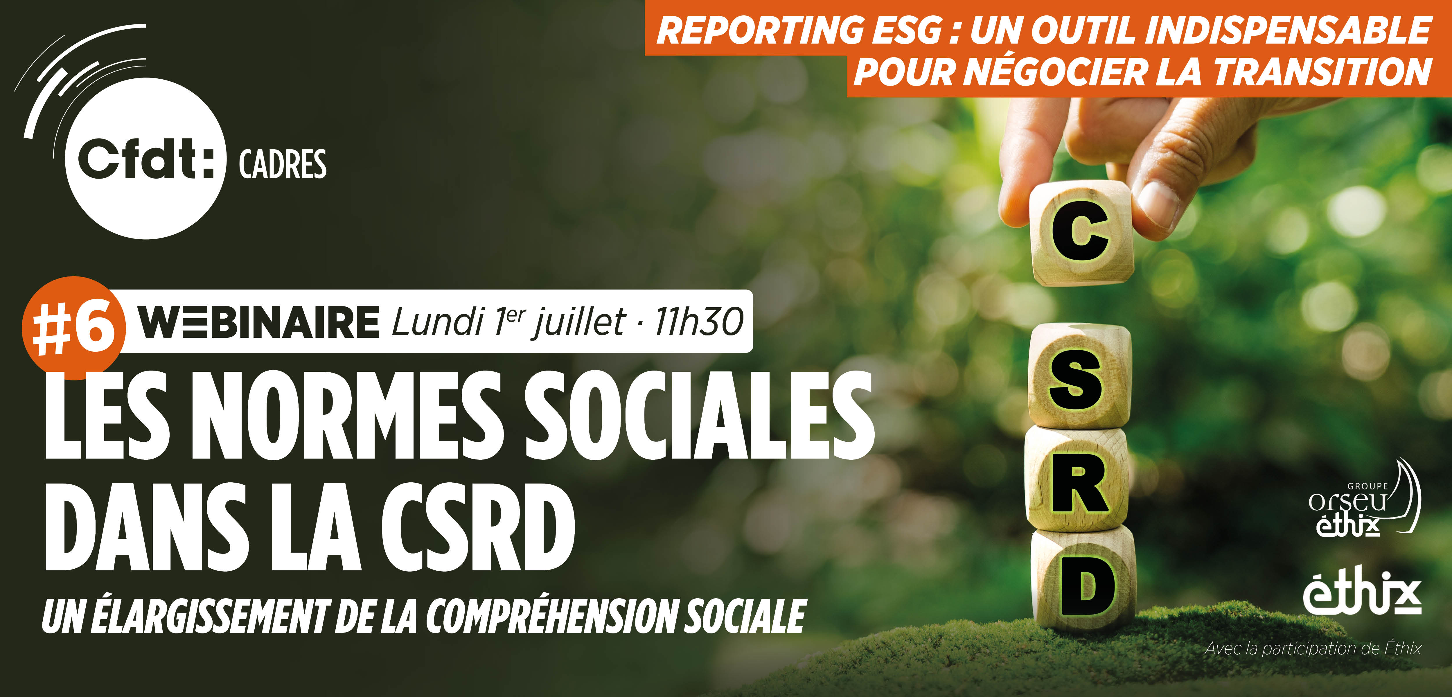 [Webinaire] Les normes sociales dans les CSRD | CFDT Cadres
